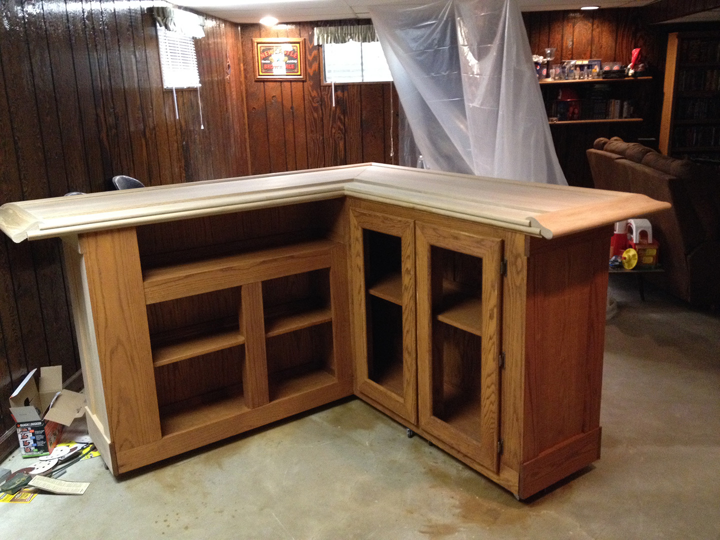 DIY – How To Build Your Own Oak Home Bar ~ John Everson